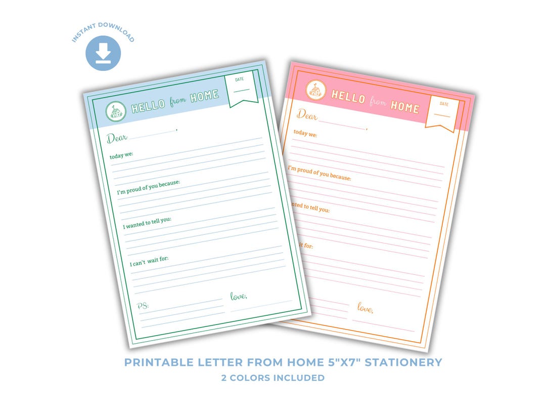 PRINTABLE Letter From Home, Camp Note From Home, Note From Mom, Camp ...