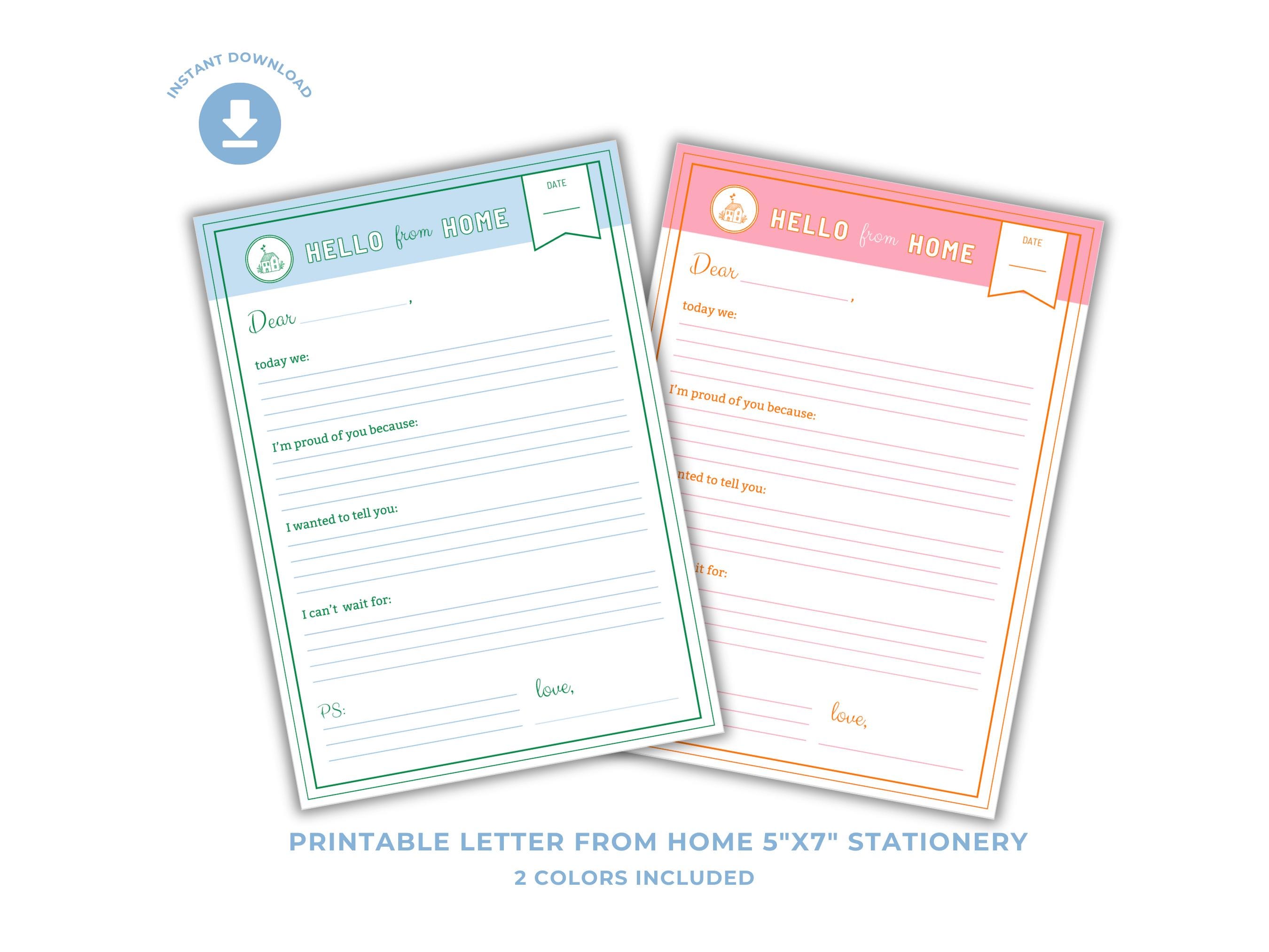PRINTABLE Letter From Home, Camp Note From Home, Note From Mom, Camp ...