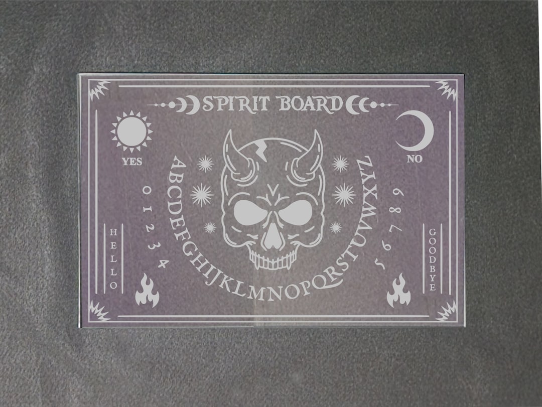 Deluxe Glass Spirit Board With Planchette, Gothic Decor, Witchy ...