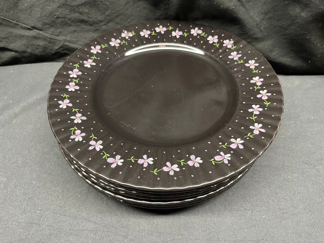 Set of Eight (8) Mikasa Classic Elegance Dinner Plates 701 Nightshade ...