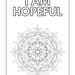 Coloring Positive Affirmation Mandala Mindful Coloring Sheets Mandala ...