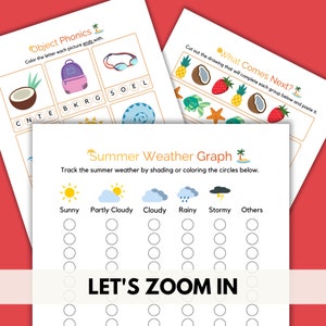 Activity Worksheets Summer Activity Book Kids Worksheets Homeschool ...