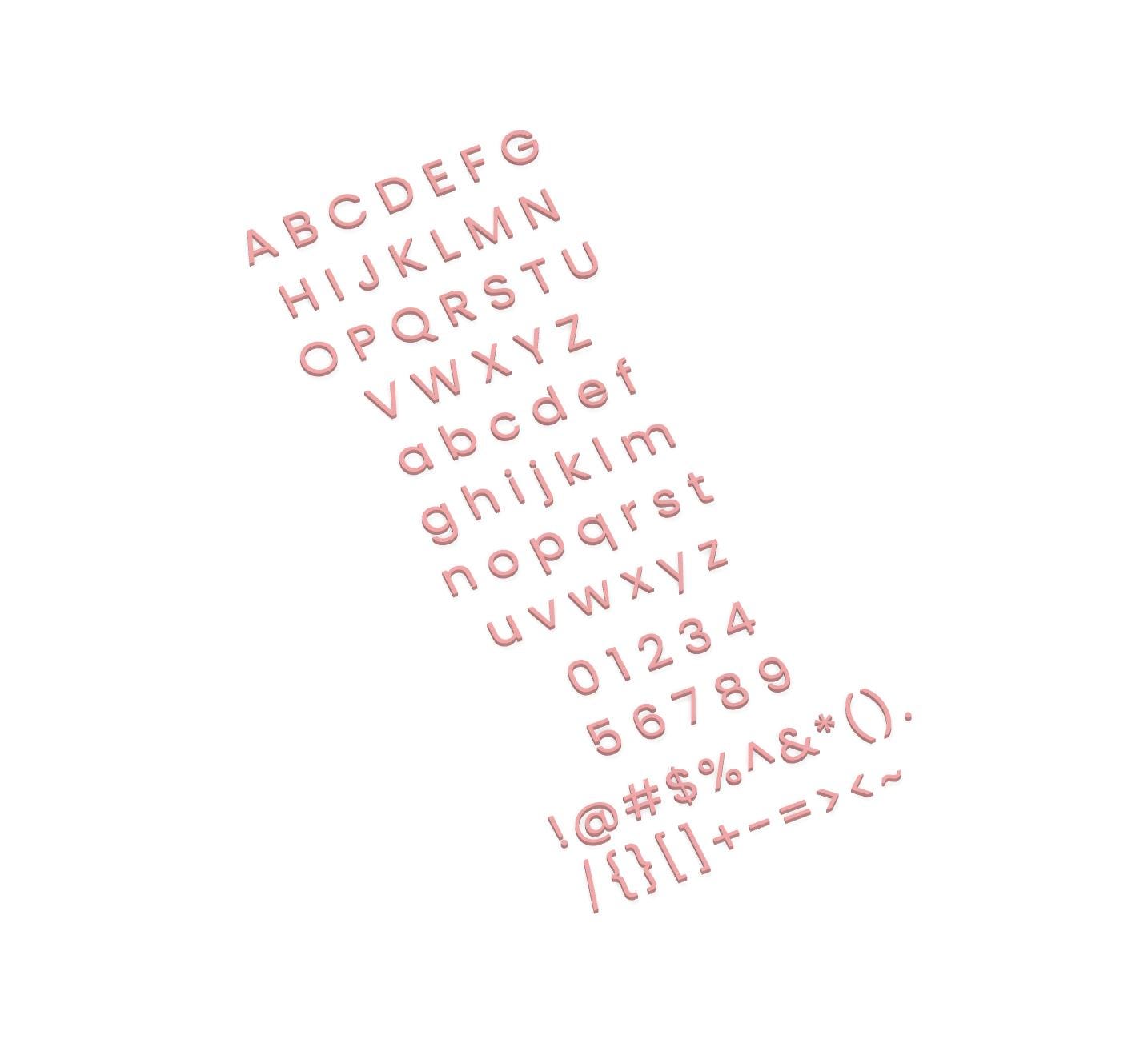 Poppins Alphabet Letters STL Files for 3D Printing | Modern Font 3D ...