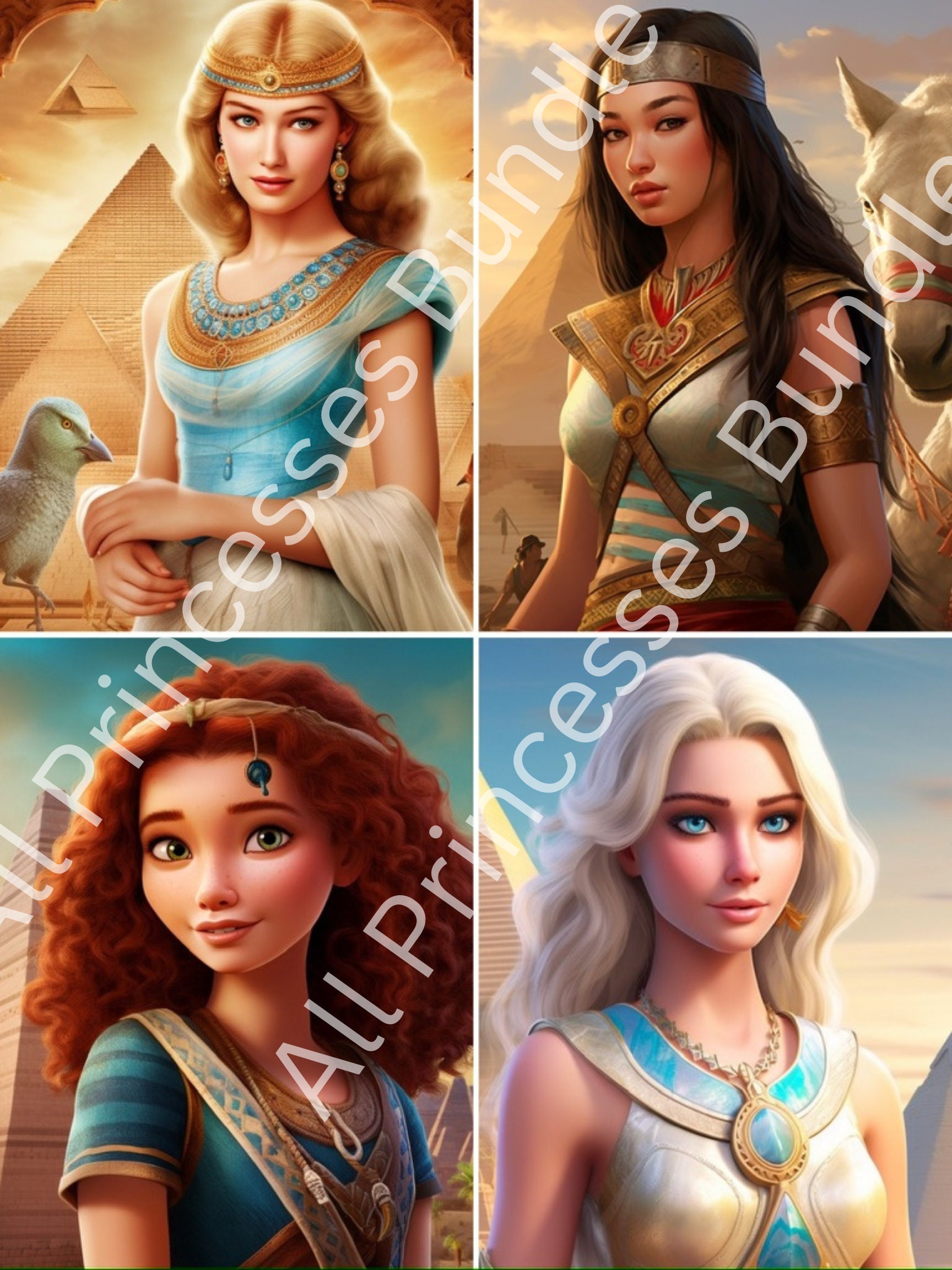 All of Our Princess AI Clipart Packs in One High-quality Digital Art ...