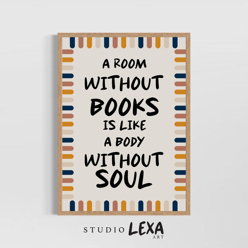 Book Lover Quote Wall Art, Book Lover Home Decor Print, Literary Poster ...