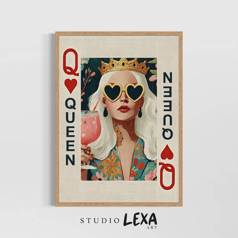 Deck of Cards Girly Poster - Etsy Canada