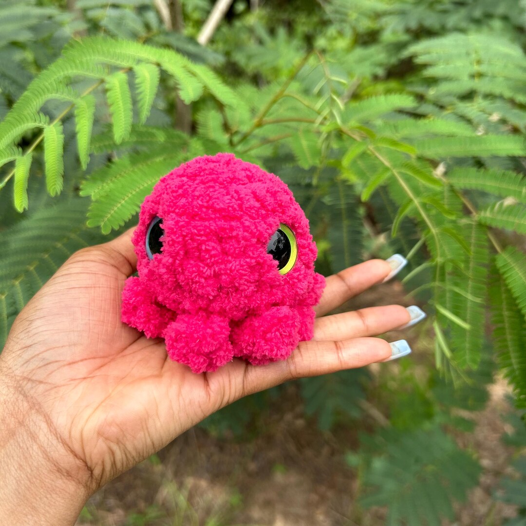 Crochet Fuzzy Octopus Plushies - Etsy