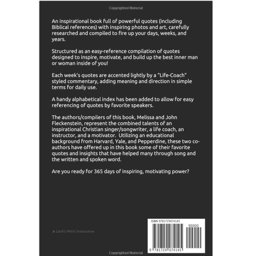 365 Days of Motivational Power (inspirational Quotes Book) - Etsy