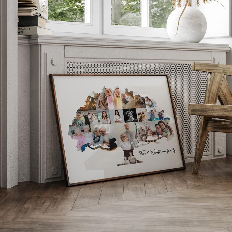 Family Tree Photo Collage Canva Template Custom Family Picture Collage ...