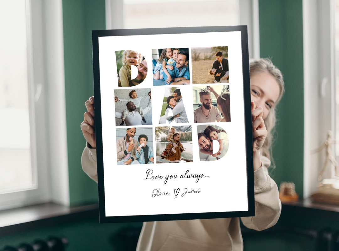 Printable Dad Photo Collage Father's Day Picture Collage Canva Template ...