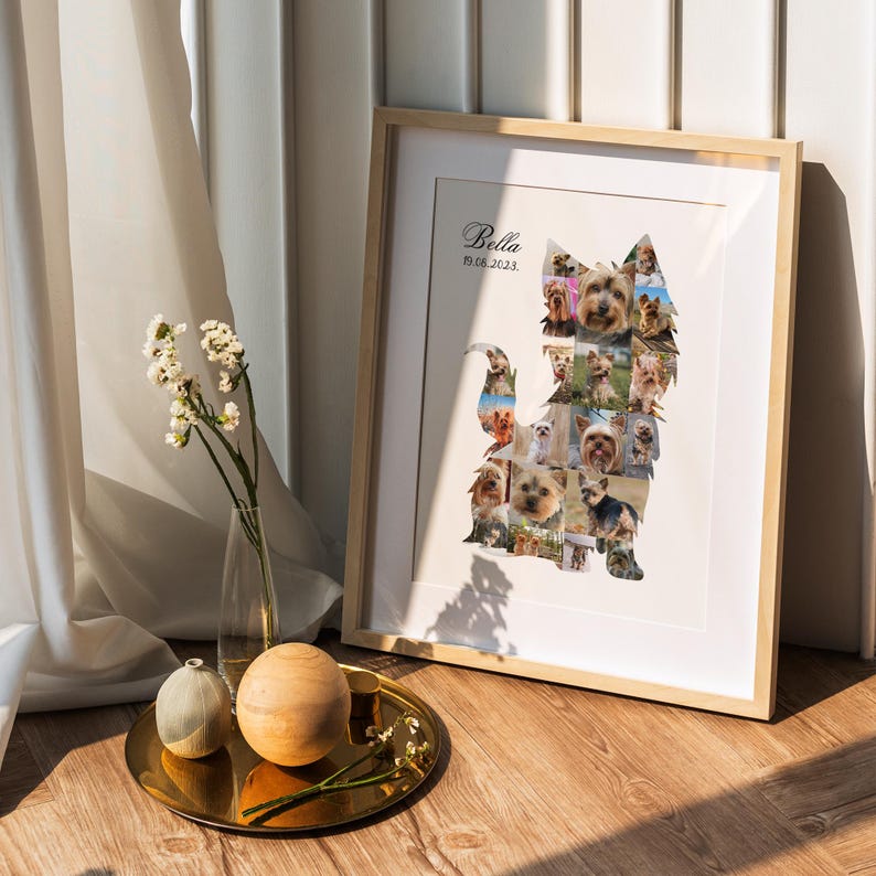 Custom Yorkshire Terrier Photo Collage Canva Template Pet Memorial ...