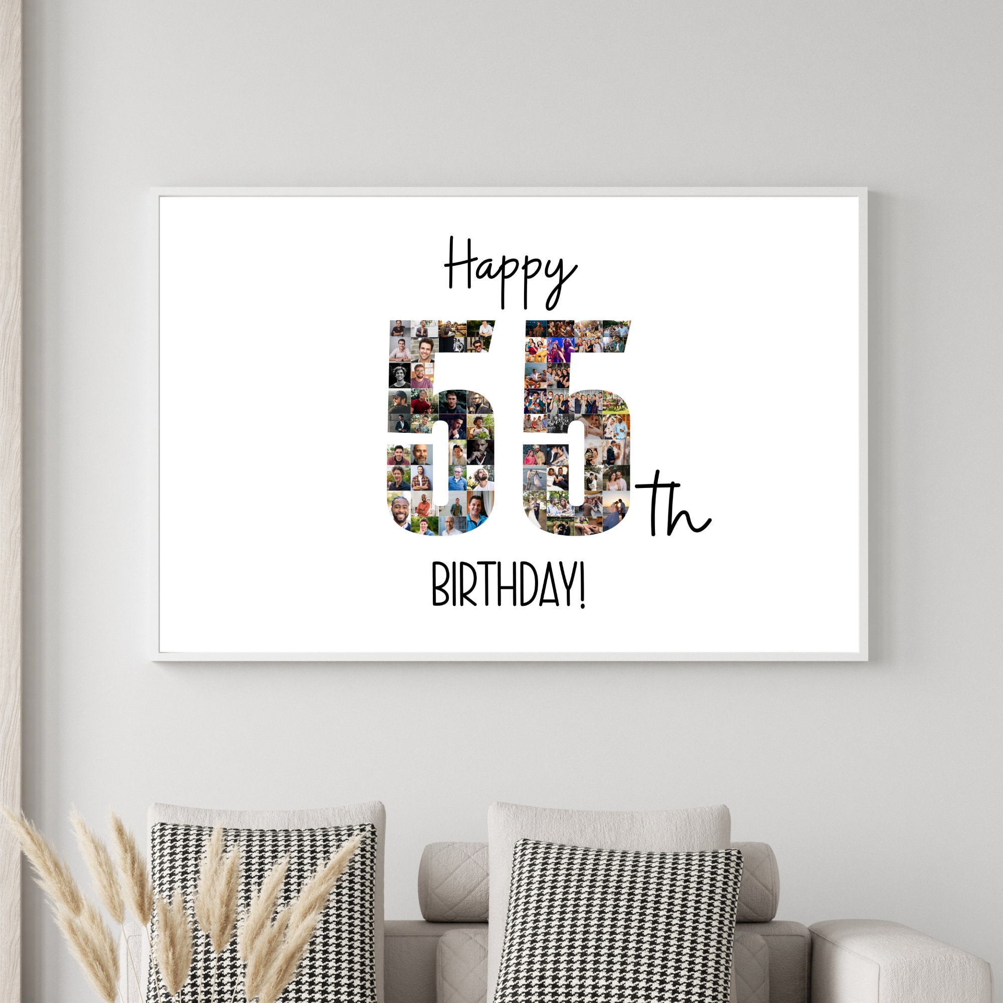 55th Birthday Photo Collage Template 55th Anniversary Gift for - Etsy