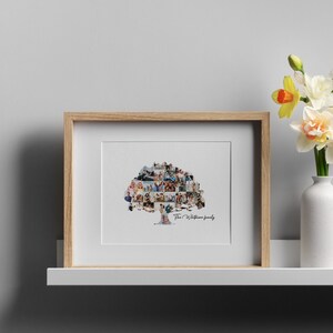 Printable Family Tree Photo Collage Canva Template Custom Family Tree ...