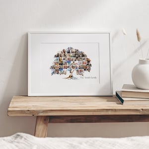 Custom Family Tree Photo Collage Template Family Reunion Tree ...