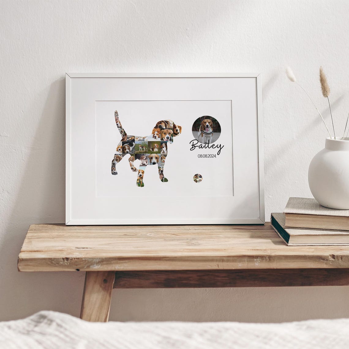 Beagle Photo Collage Canva Template Dog Memorial Picture Collage ...