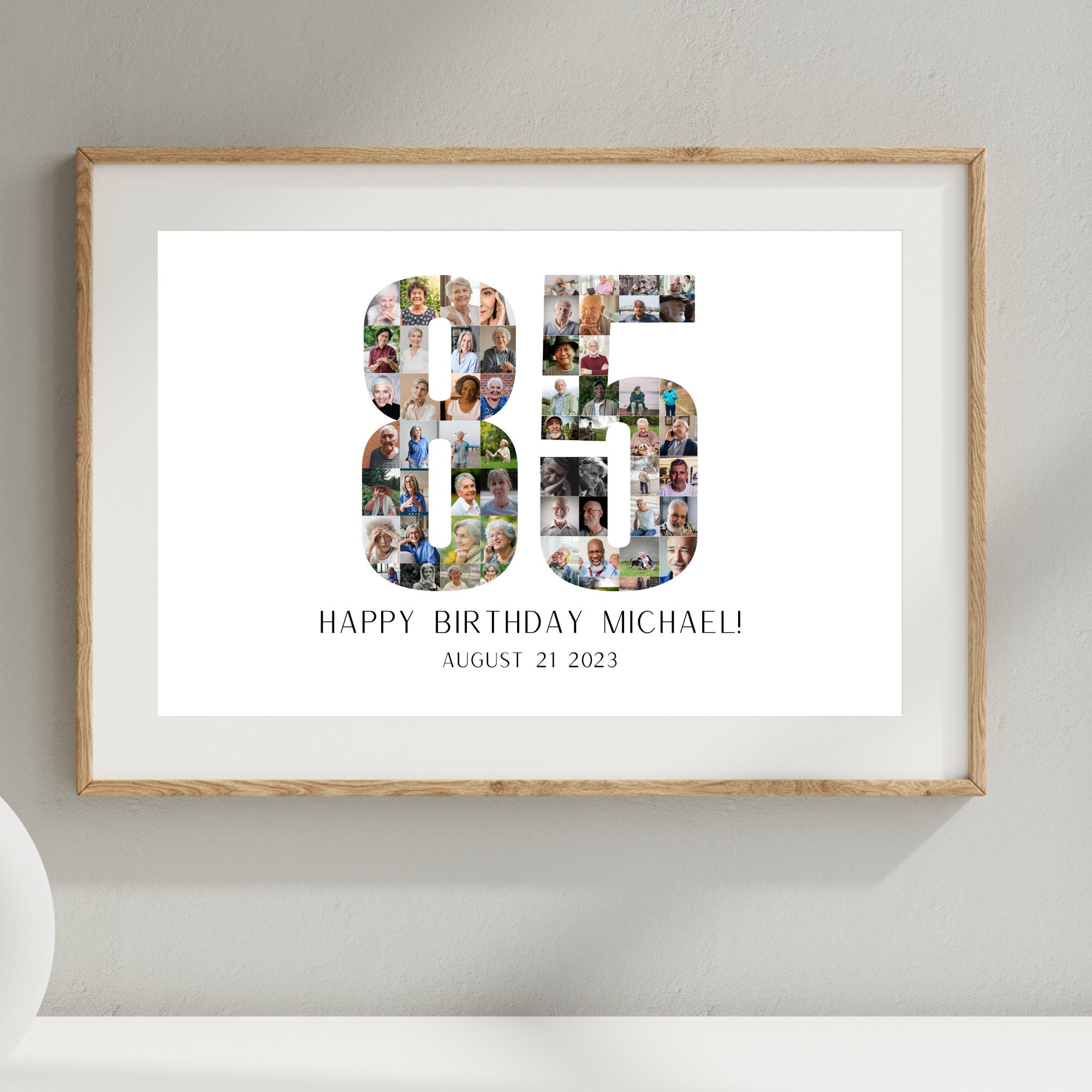 85th Birthday Photo Collage Template 85th Birthday Gift for Her 85th ...