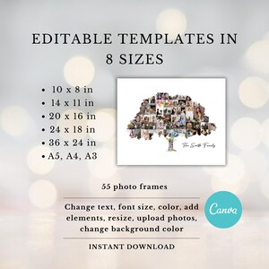 Family Tree Collage Family Tree Photo Collage Canva Template Family ...