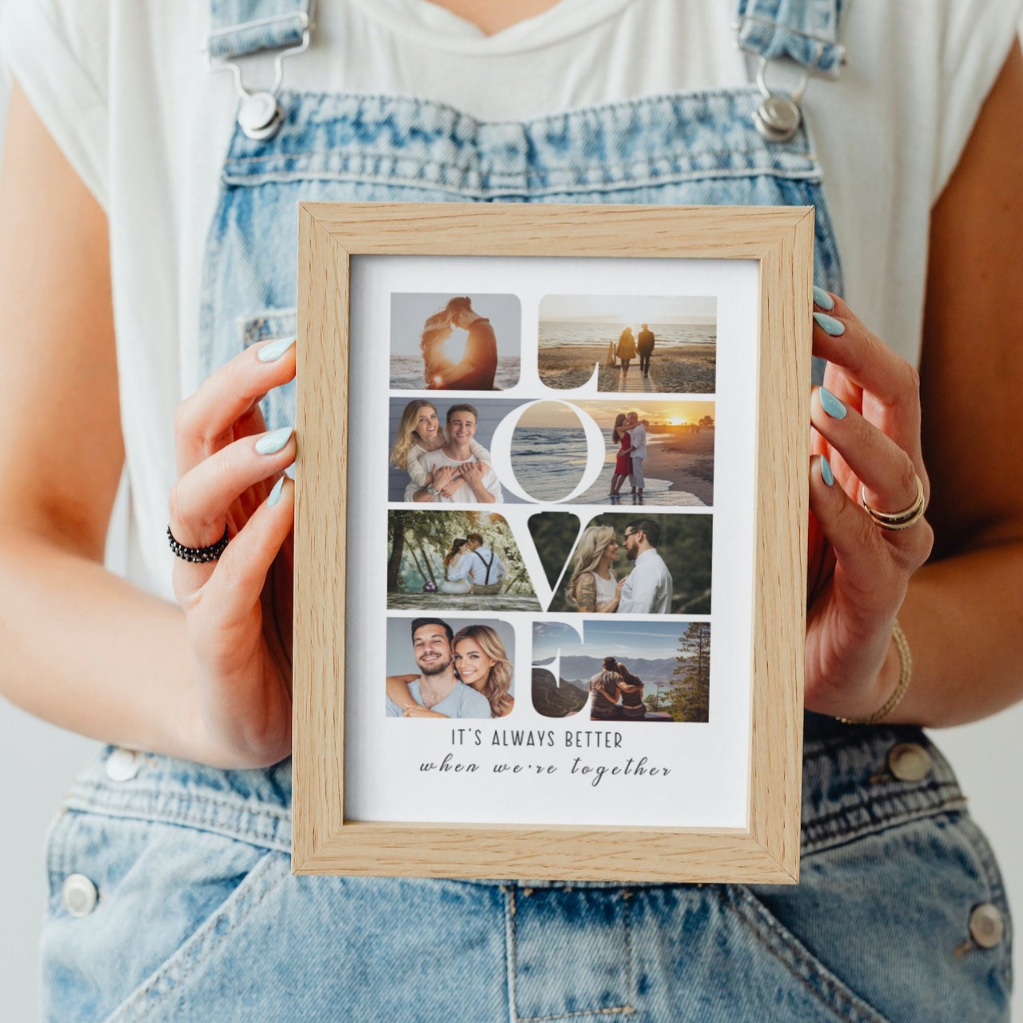 Plantilla de collage de fotos de amor, regalo de aniversario para él ...