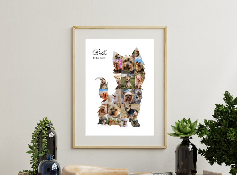 Custom Yorkshire Terrier Photo Collage Canva Template Pet Memorial ...