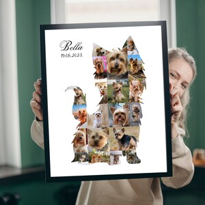Custom Yorkshire Terrier Photo Collage Canva Template Pet Memorial ...