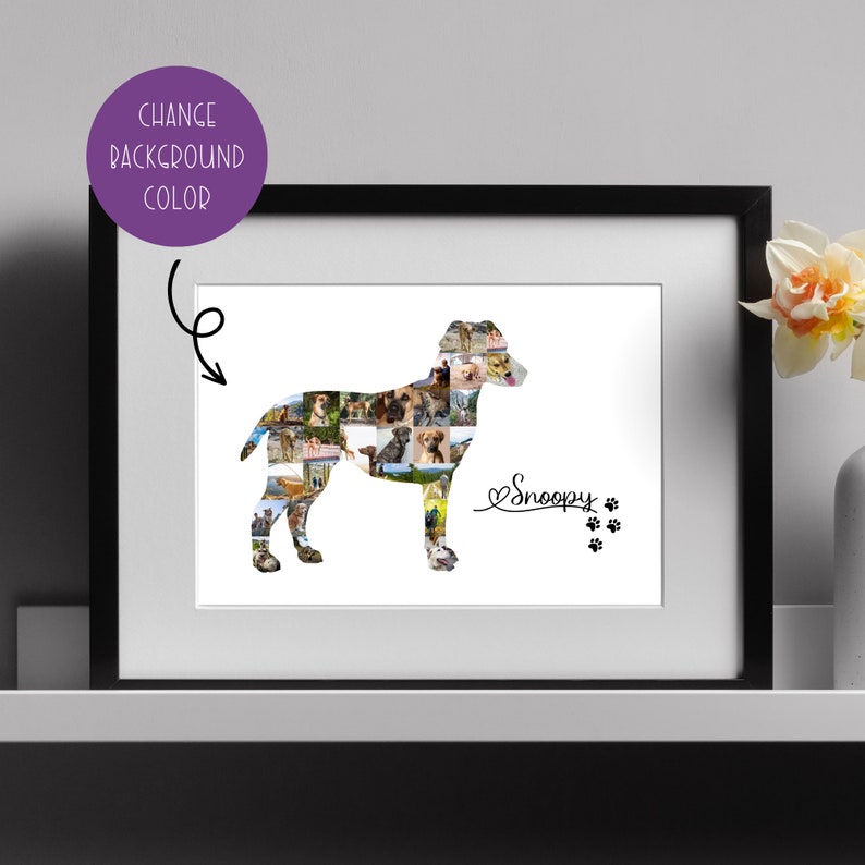 Dog Photo Collage Canva Template Mountain Cur Picture Collage Dog Mom ...