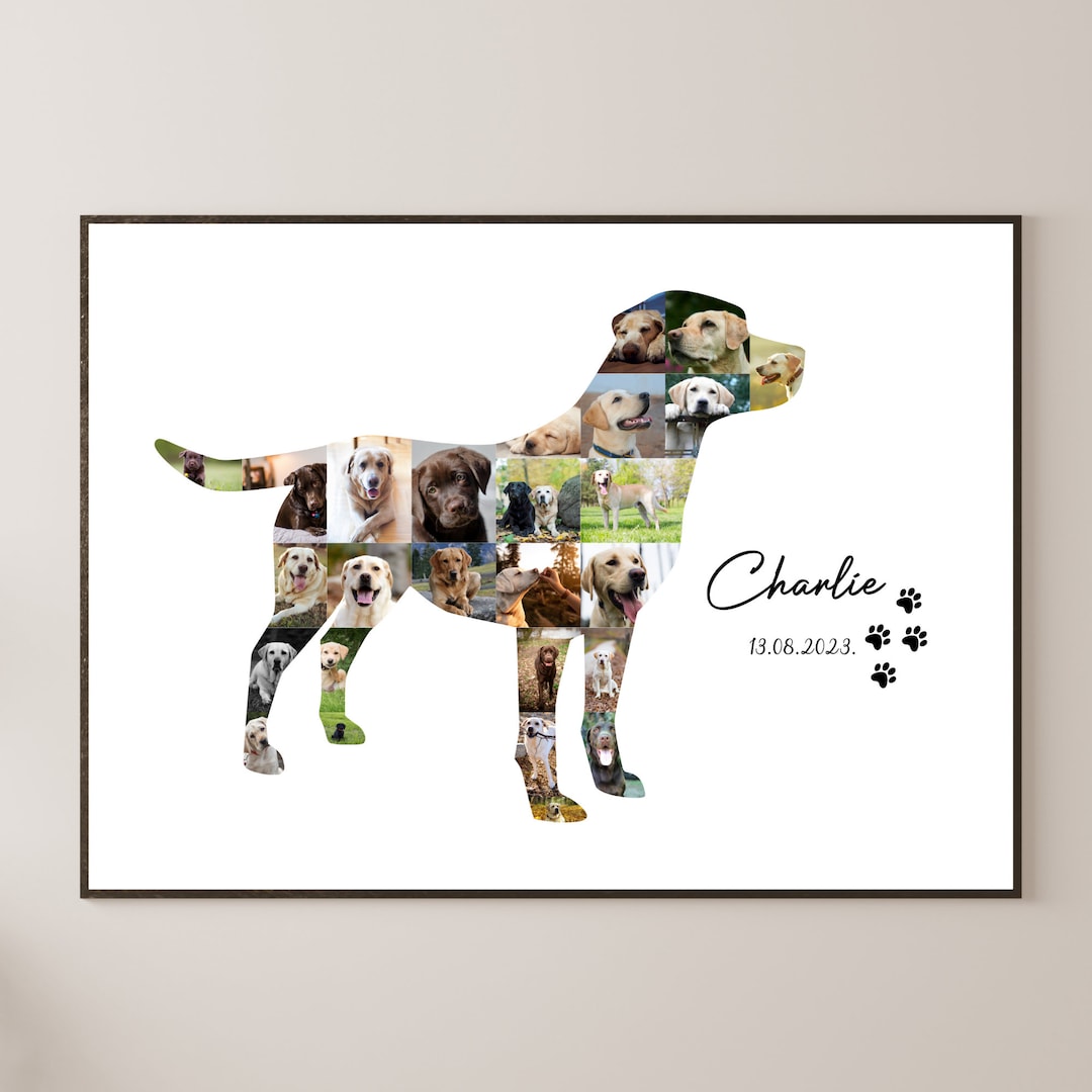 Pet Photo Collage Dog Photo Collage Template Dog Mom Gift Pet Loss ...