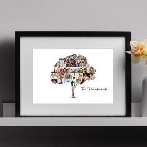 Custom Family Tree Photo Collage Canva Template Printable Family Tree ...