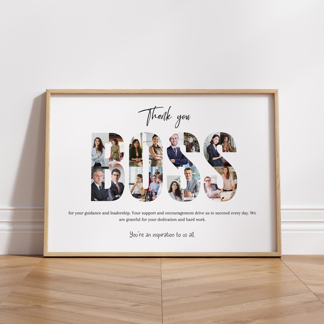 Custom Boss Photo Collage Canva Template Printable Picture Collage for ...