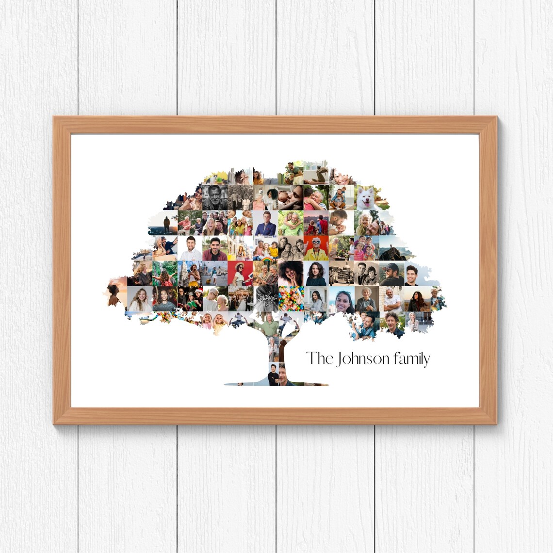 Family Tree Collage Family Tree Photo Collage Template Family - Etsy
