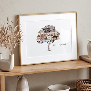 Custom Family Tree Photo Collage Canva Template Printable Family Tree ...