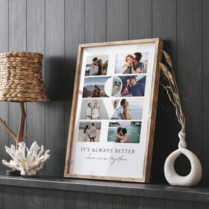 Love Photo Collage Canva Template Custom Couples Photo Collage Wedding ...