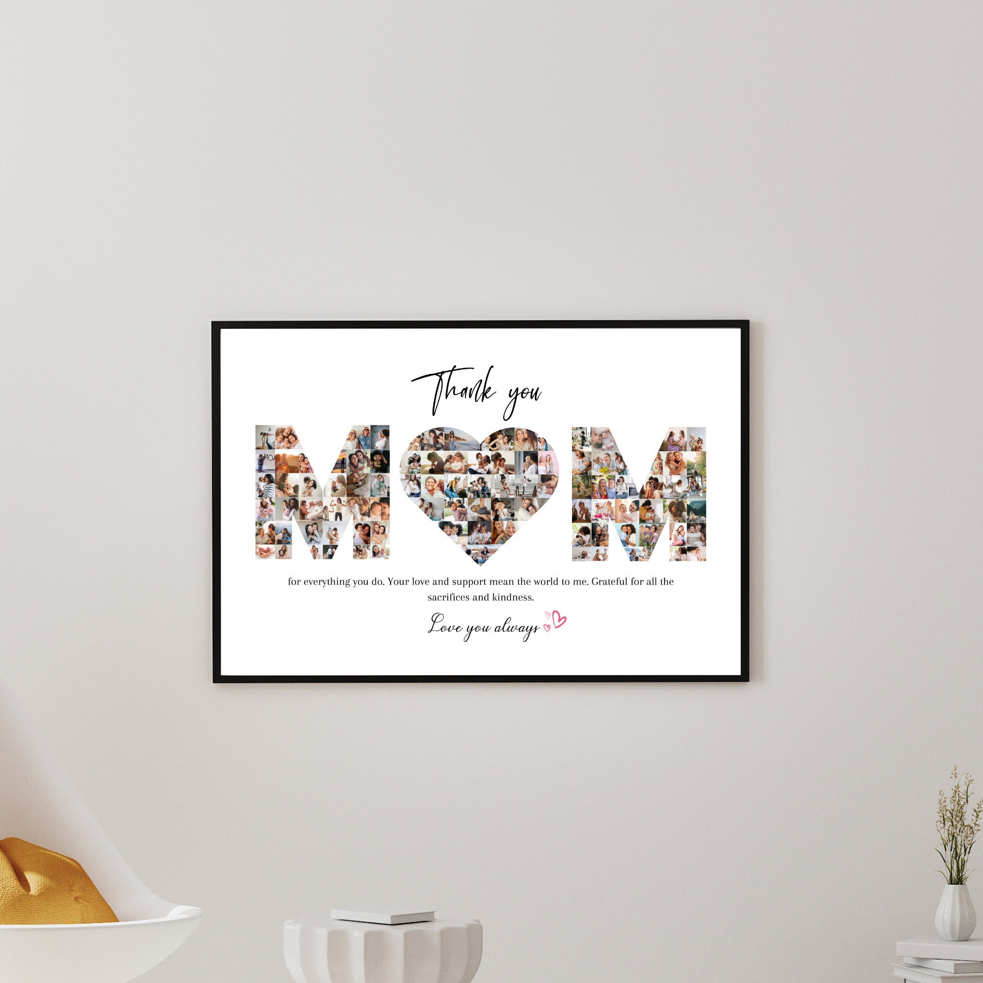 Mom Photo Collage Canva Template Personalized Gift for Mom Mothers Day ...