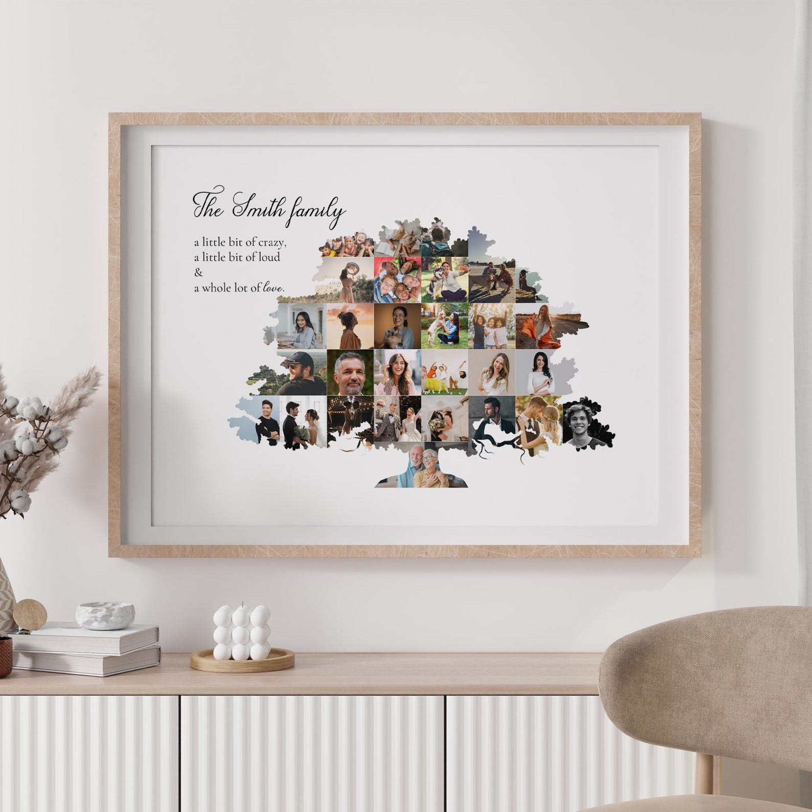 Family Tree Photo Collage Template Family Reunion Gift Photo Collage ...
