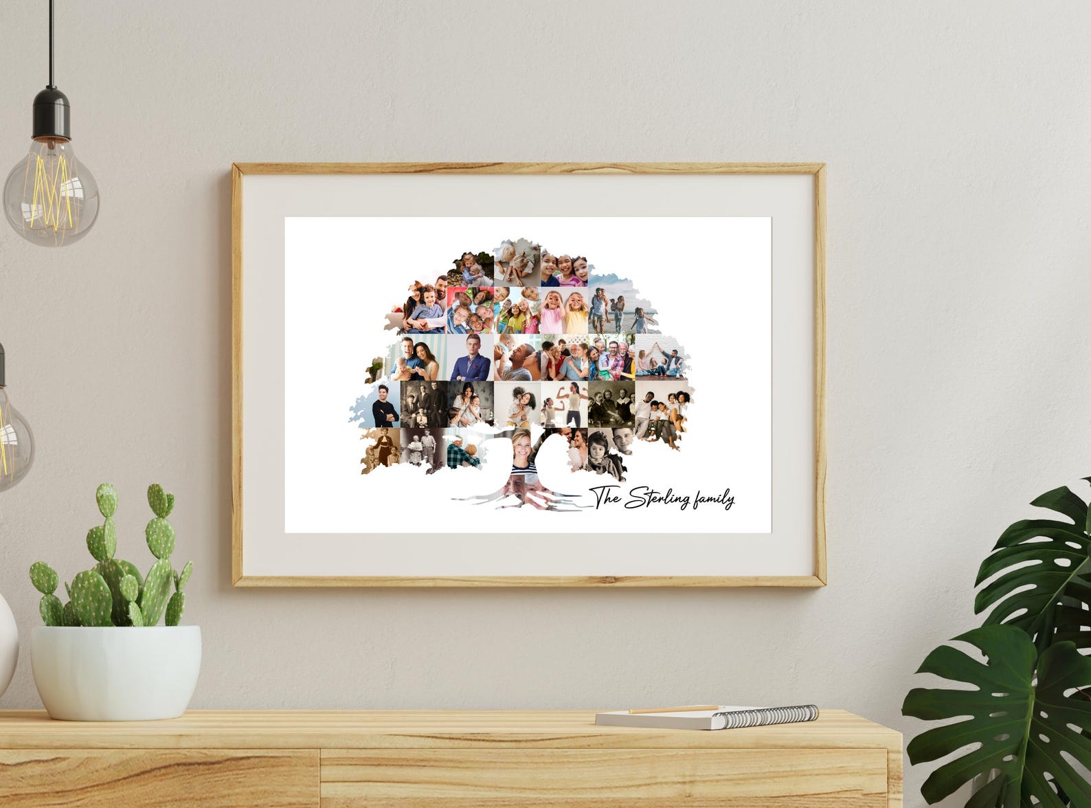 Family Tree Photo Collage Canva Template for Family Reunion Printable ...