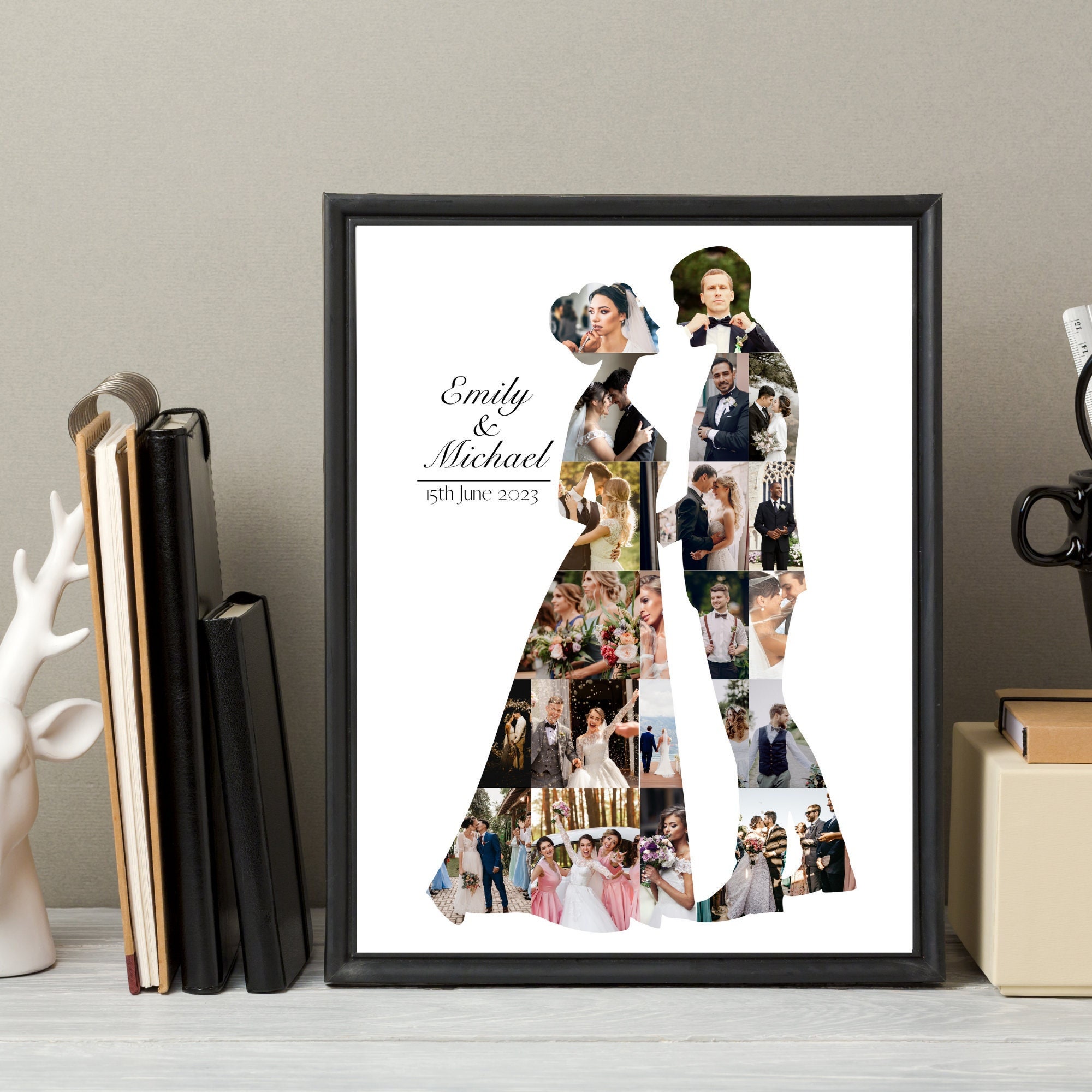 Wedding Photo Collage Template Bride and Groom Photo Collage Bride and ...