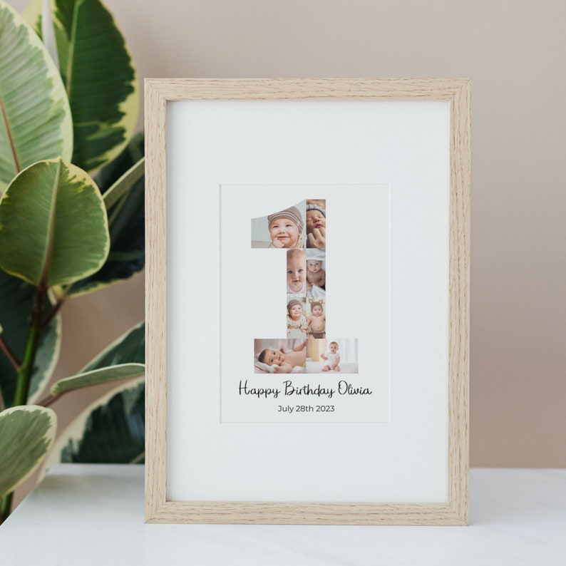 First Birthday Poster Photo Collage First Birthday Photo - Etsy