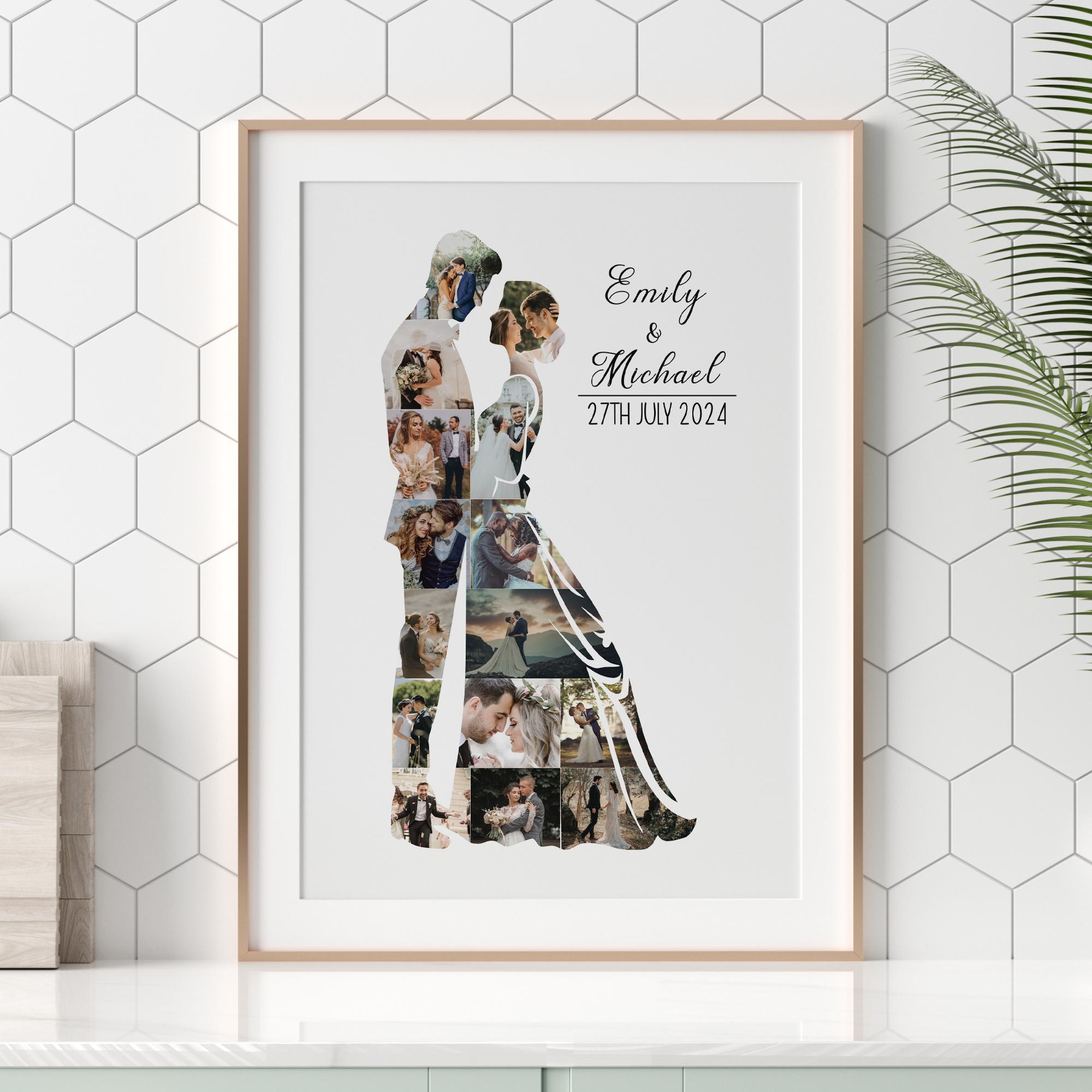 Wedding Photo Collage Canva Template Bride and Groom Picture Collage ...