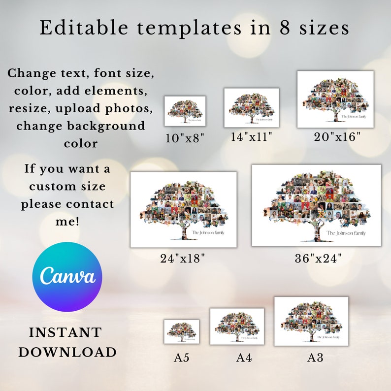 Family Tree Collage Family Tree Photo Collage Template Family Photo ...