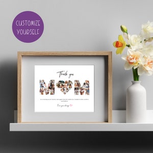 Custom Mother's Day Photo Collage Canva Template Mom Picture Collage ...