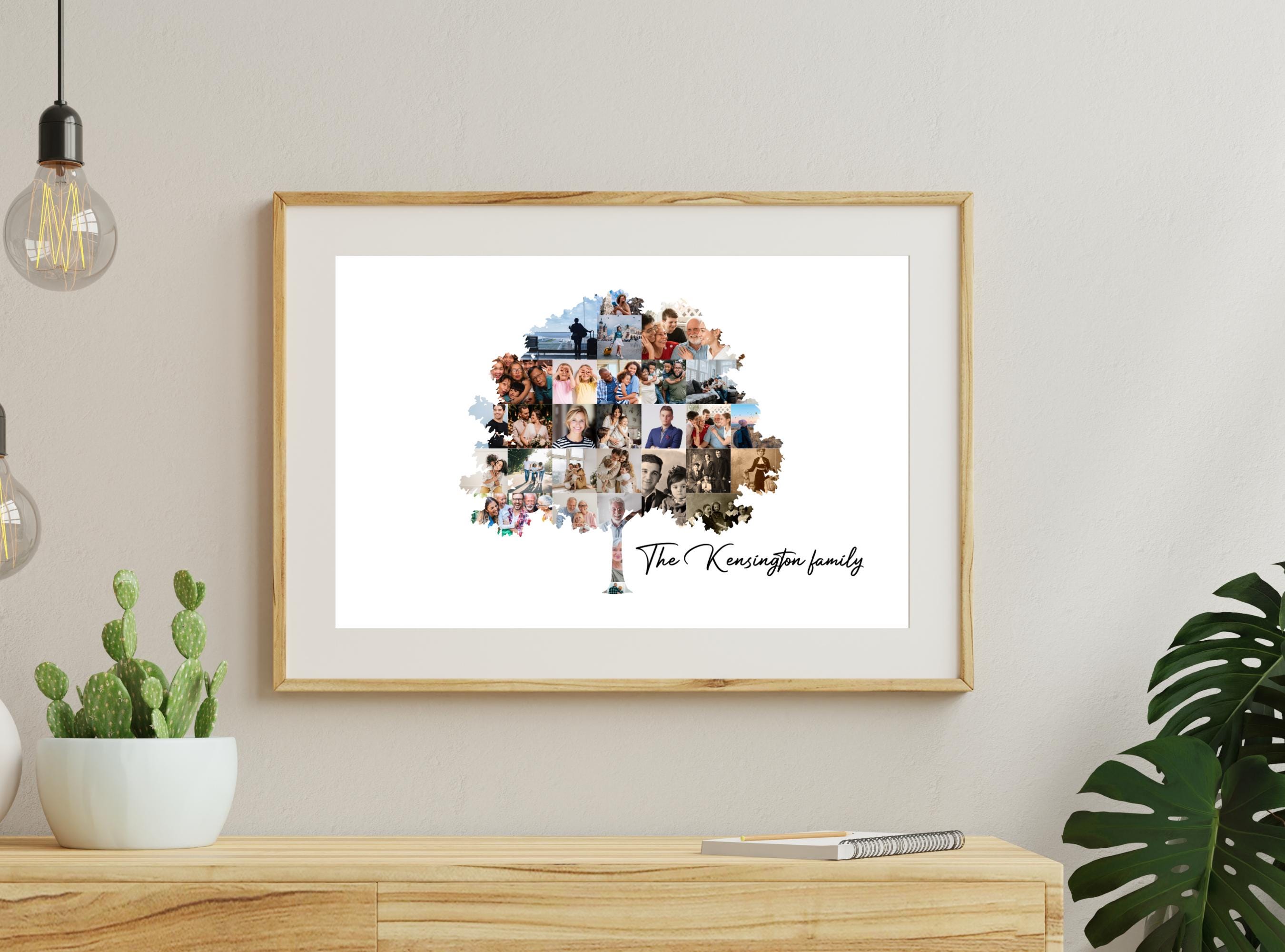 Custom Family Tree Photo Collage Canva Template Printable Family Tree ...