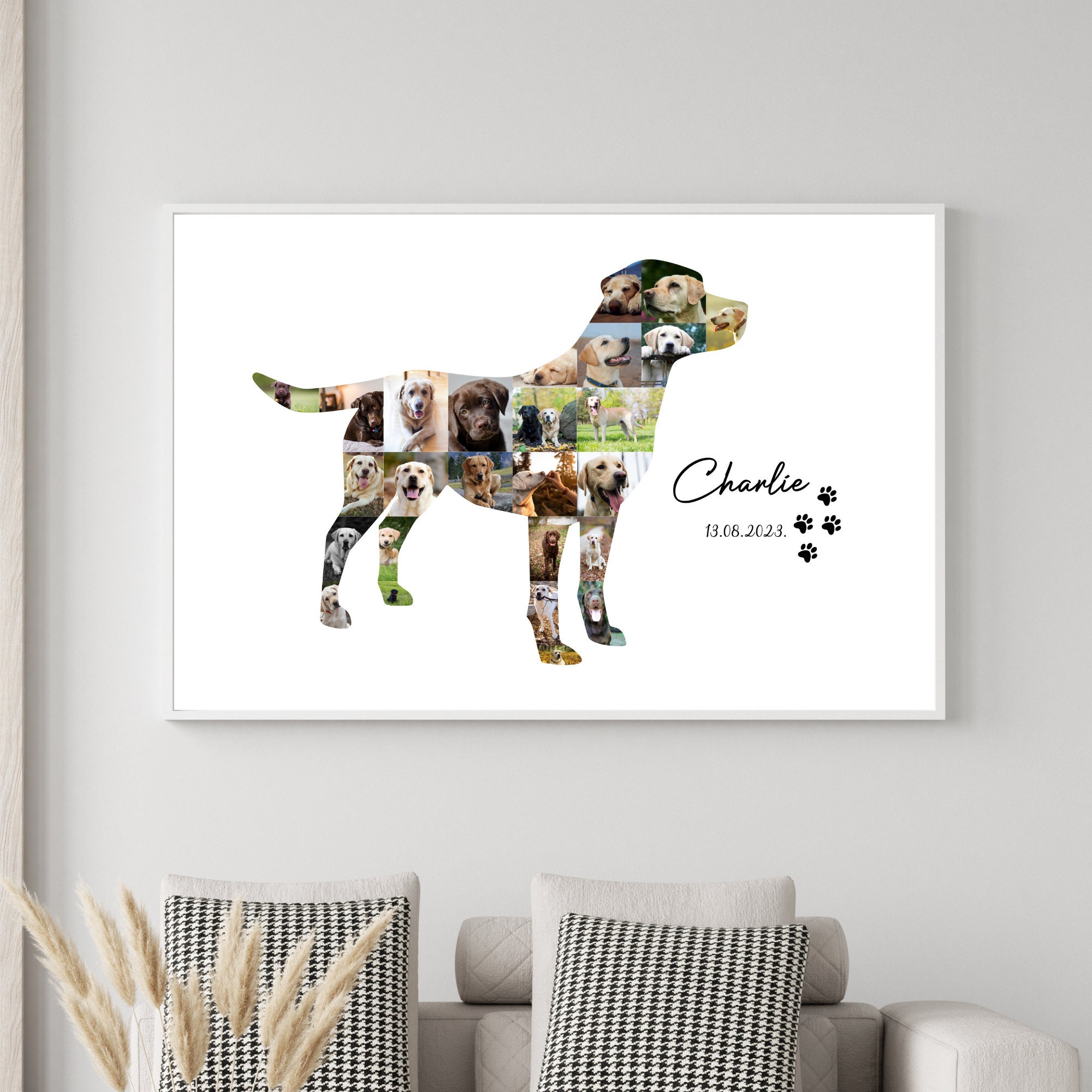 Pet Photo Collage Dog Photo Collage Template Dog Mom Gift Pet Loss ...