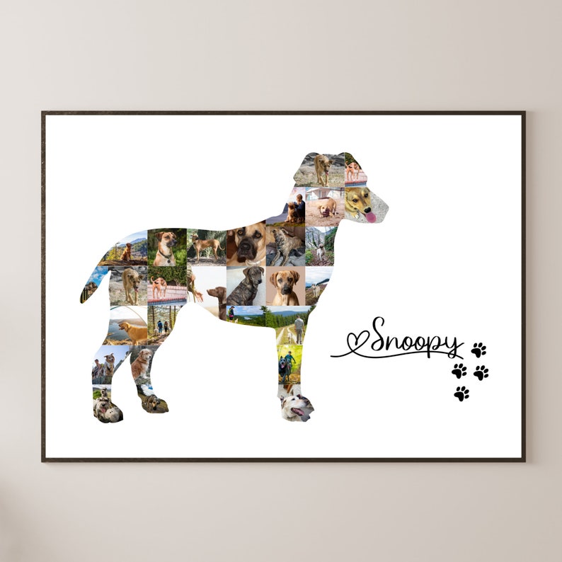 Dog Photo Collage Canva Template Mountain Cur Picture Collage Dog Mom ...