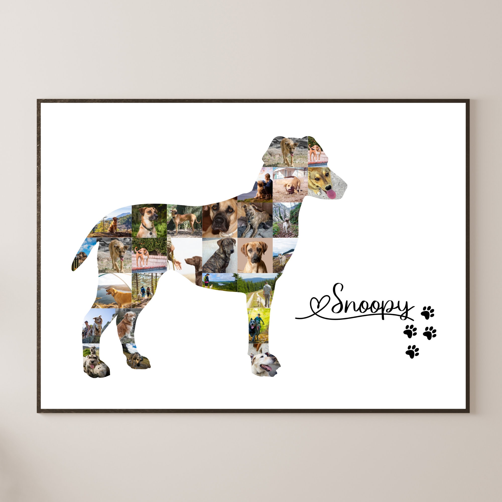 Dog Photo Collage Canva Template Mountain Cur Picture Collage Dog Mom ...