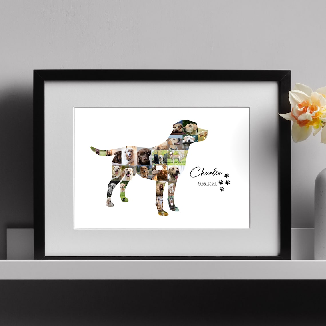 Pet Photo Collage Dog Photo Collage Template Dog Mom Gift Pet Loss ...
