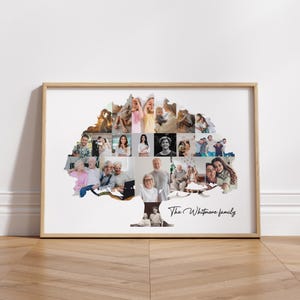 Family Tree Photo Collage Canva Template Custom Family Picture Collage ...