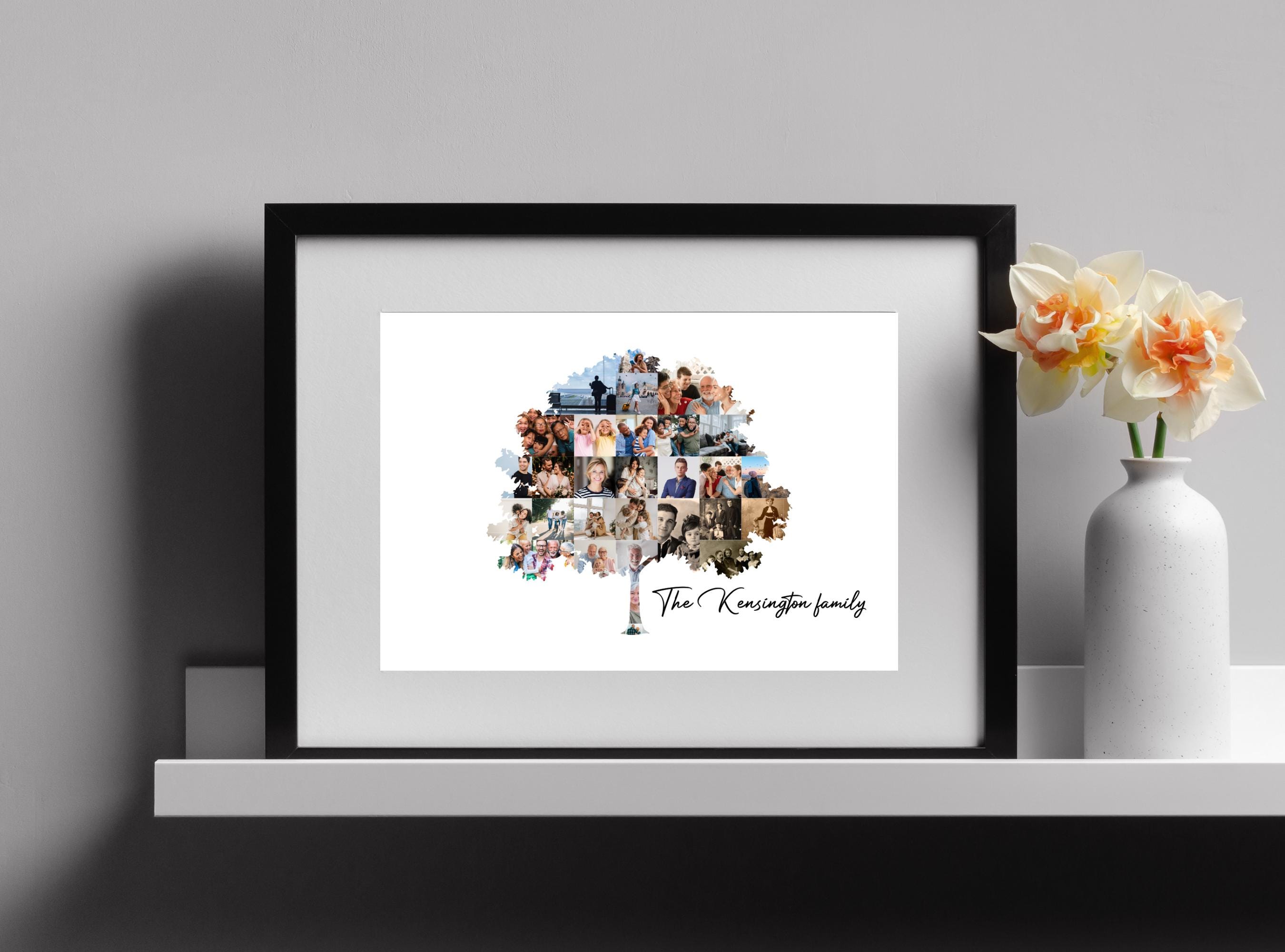 Custom Family Tree Photo Collage Canva Template Printable Family Tree ...