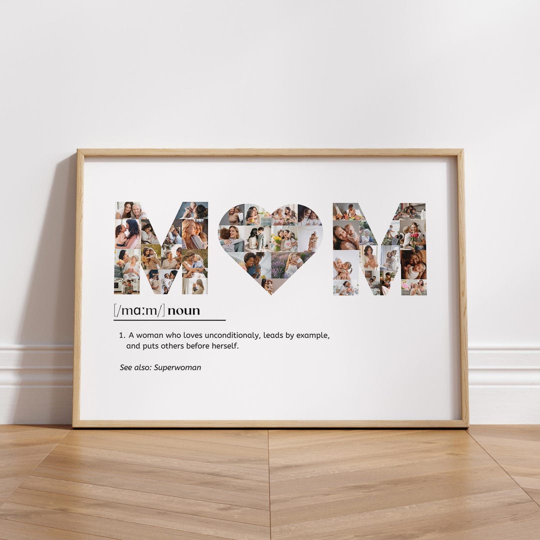 Mothers Day Photo Collage Canva Template Mother's Day Poster Printable ...