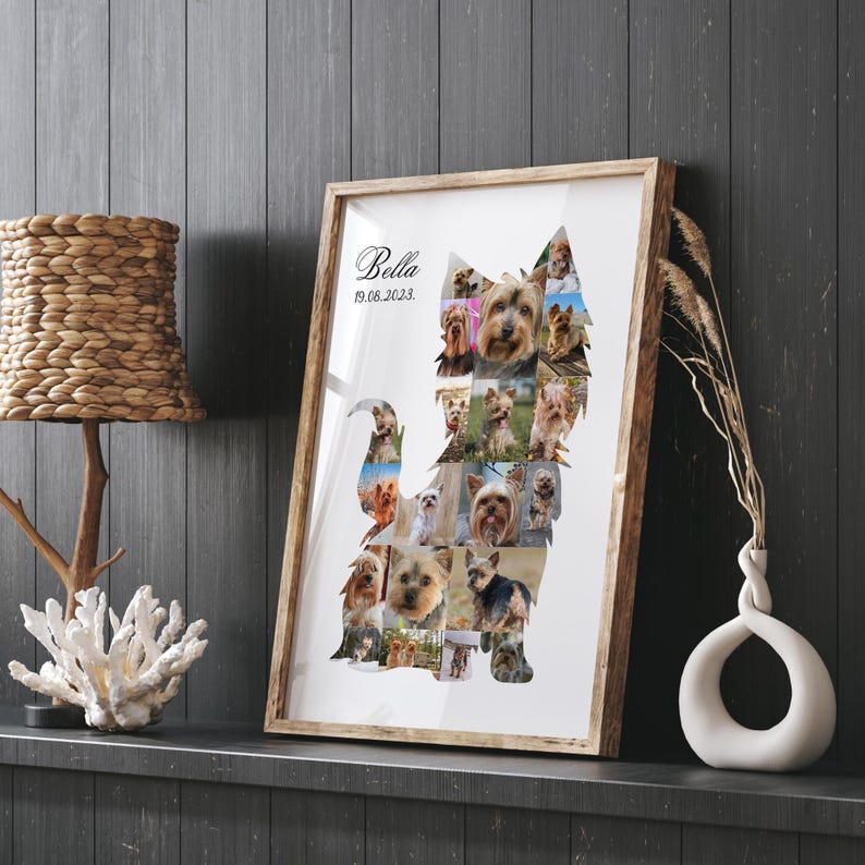 Custom Yorkshire Terrier Photo Collage Canva Template Pet Memorial ...