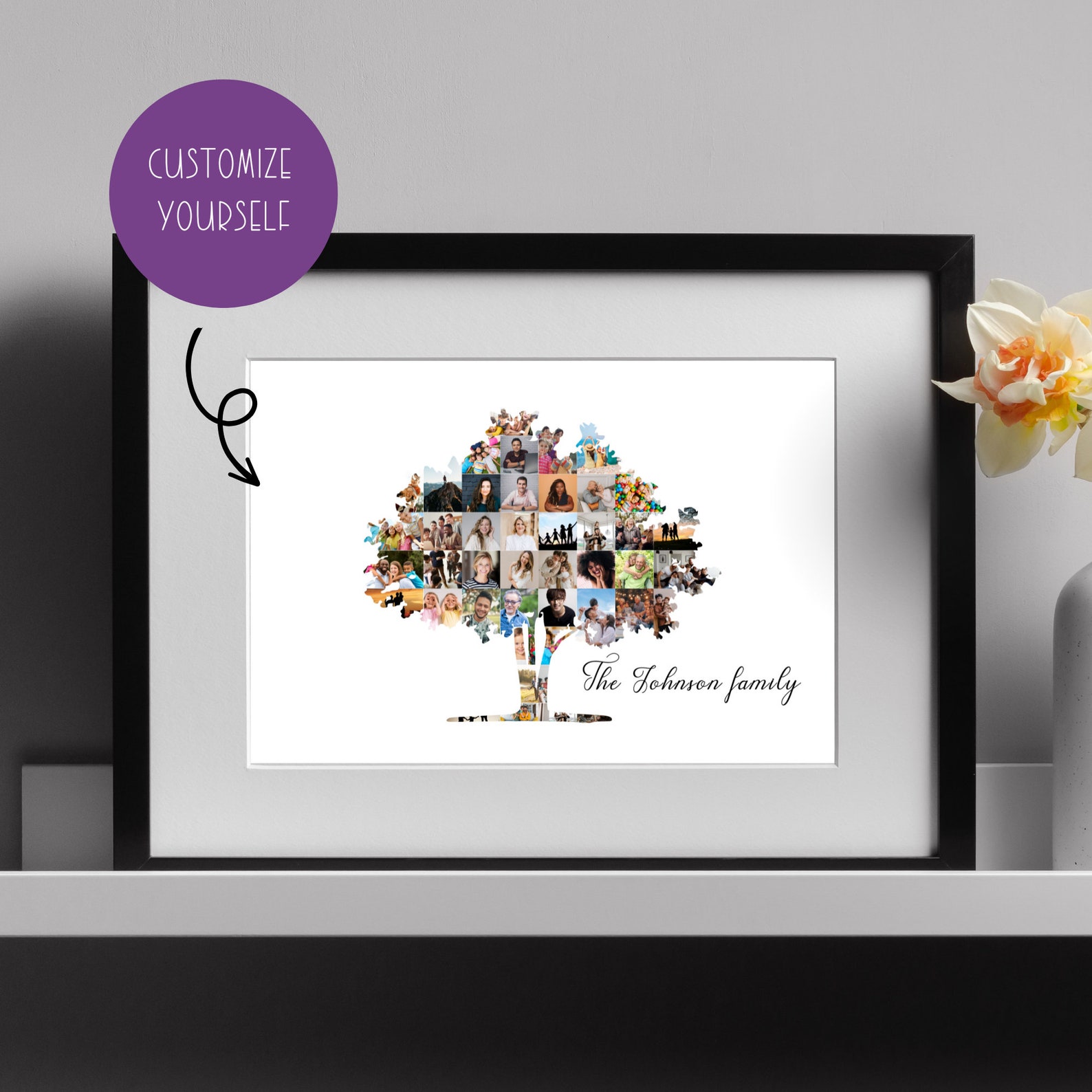 Family Tree Collage Family Tree Photo Collage Template Family Photo ...