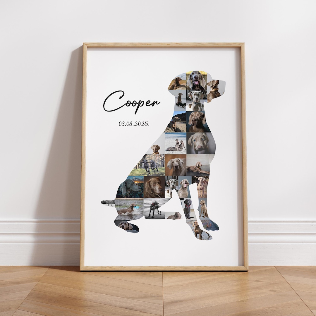 Pet Photo Collage Dog Photo Collage Template Dog Mom Gift Pet Loss ...